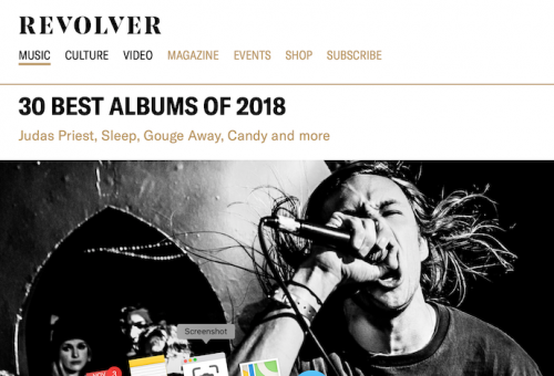 LISTMANIA 2018: REVOLVER'S 30 BEST ALBUMS OF 2018 - NO CLEAN SINGING